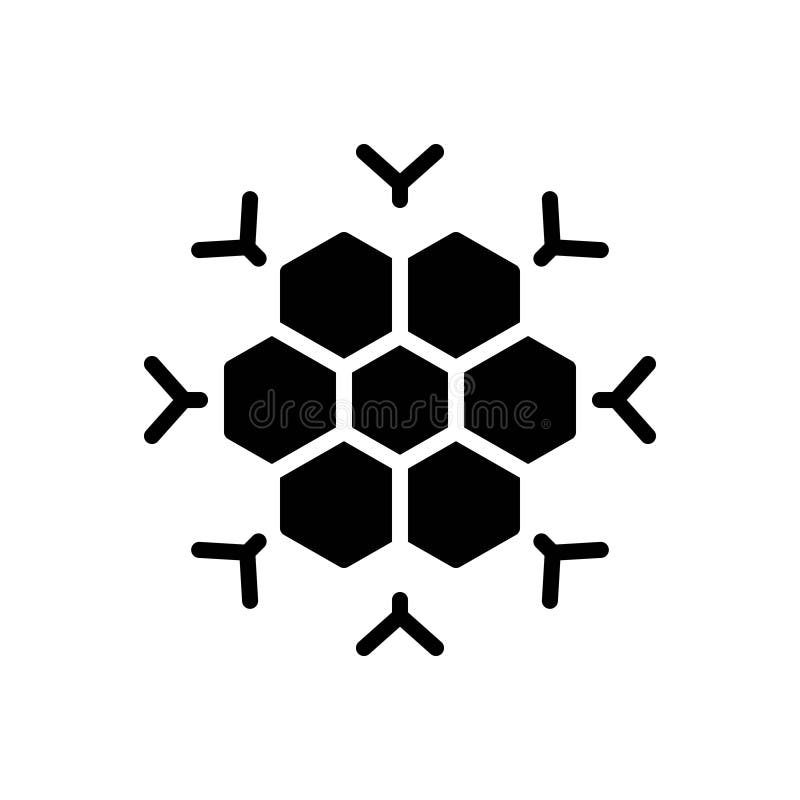 Black Solid Icon for Polyester, Fiber and Synthetic Stock Vector ...