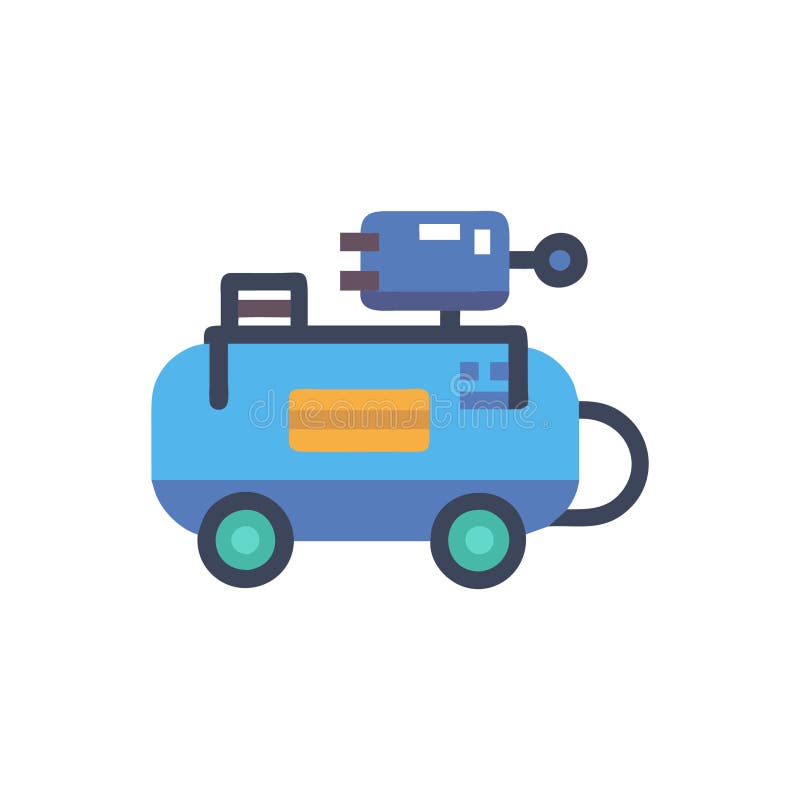 Icon of Portable Air Compressor for Inflation Stock Illustration ...