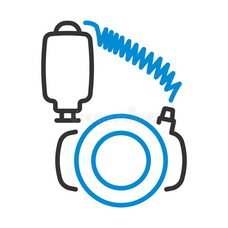 Icon of Portable Circle Macro Flash Stock Vector - Illustration of ...
