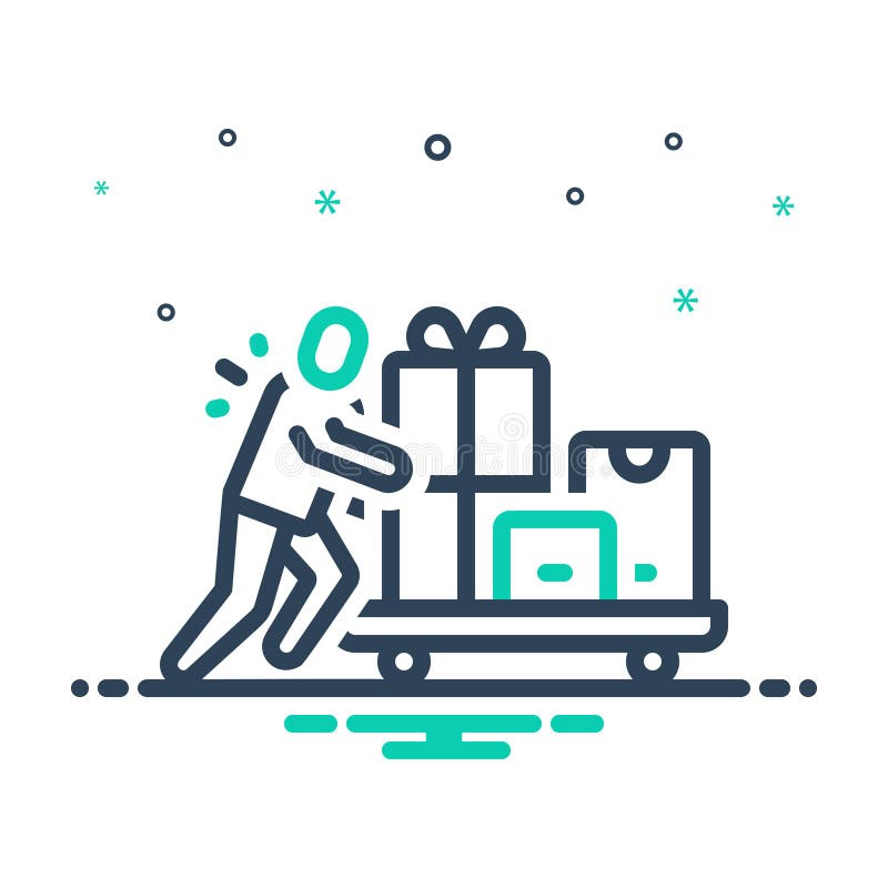 Mix Icon for Porter, Coolie and Lugger Stock Vector - Illustration of ...