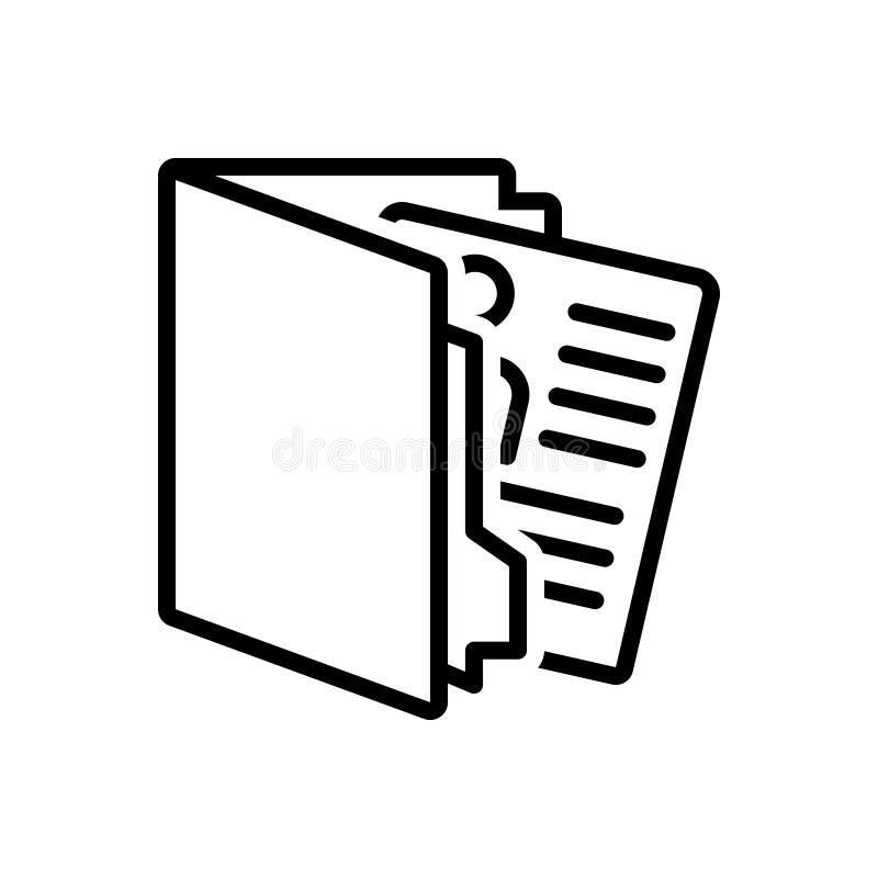 Black Line Icon for Portfolio, Presentation and Infographic Stock ...