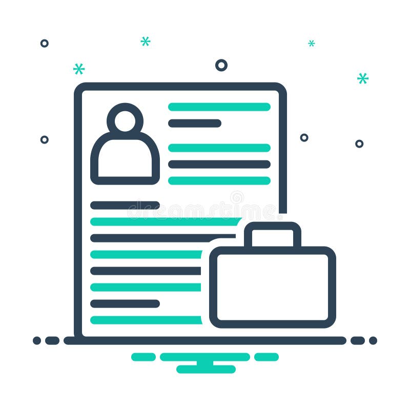 Mix Icon for Portfolio, Resume and Summary Stock Illustration ...