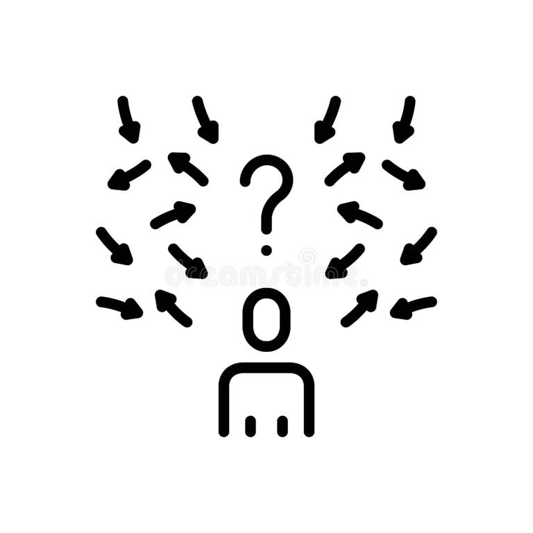 Black Line Icon for Possibilities, Probability and Hope Stock Vector ...