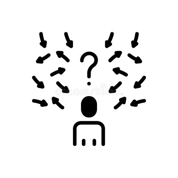 Black Solid Icon for Possibilities, Probability and Hope Stock Vector ...