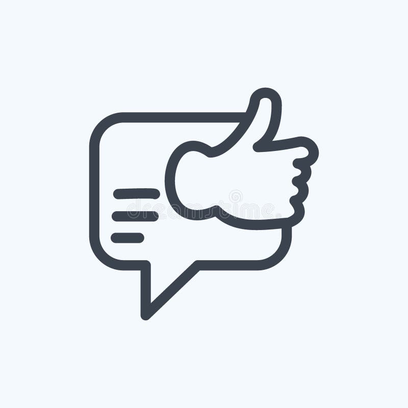 Icon Possitive Feedback. Suitable for Feedback Symbol. Line Style ...