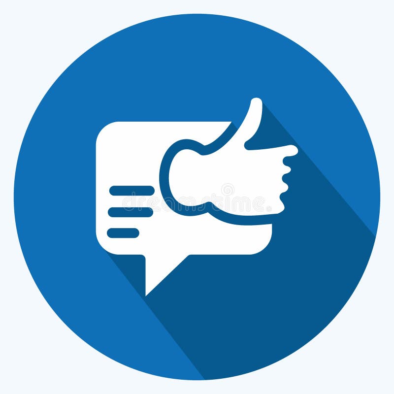 Icon Possitive Feedback. Suitable for Feedback Symbol. Long Shadow ...