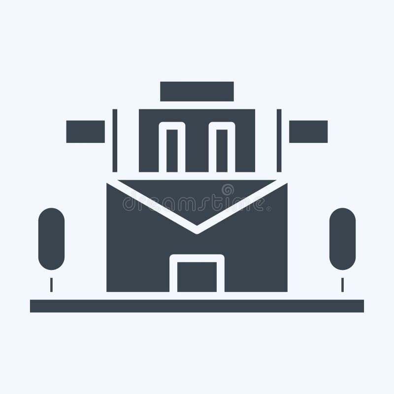 Icon Post Office. Related To Post Office Symbol. Glyph Style. Simple ...