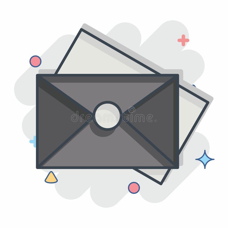 Icon Post. Related To Post Office Symbol. Comic Style. Simple Design ...