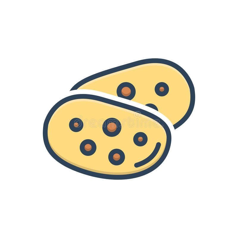 Color Illustration Icon for Potato, Veggies and Vegan Stock ...