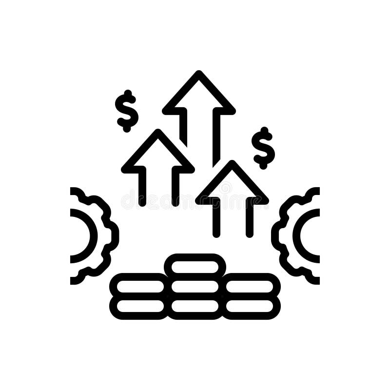 Black Line Icon for Potential, Marketing and Finance Stock Vector ...