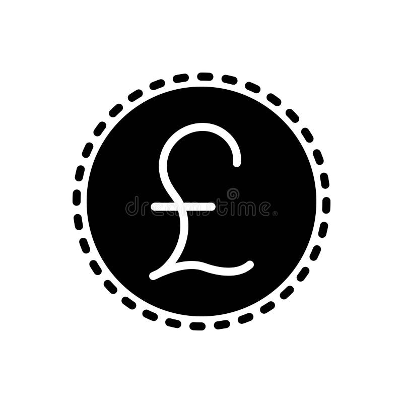 Black Solid Icon for Pounds, British Currency and Capital Stock Vector ...