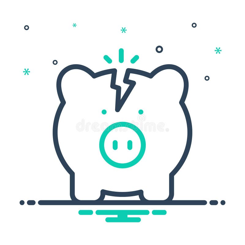 Mix Icon for Poverty, Indigence and Penury Stock Vector - Illustration ...