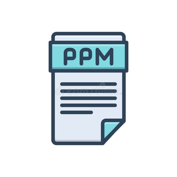Color Illustration Icon for Ppm, Doc and Document Stock Vector ...