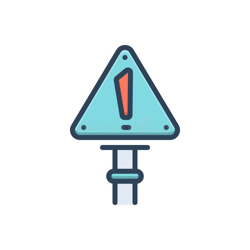 Color Illustration Icon for Precaution, Caution and Hazard Stock ...