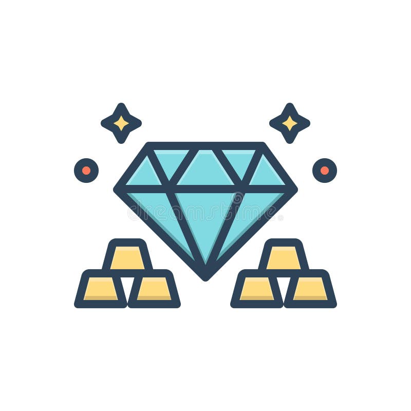 Color Illustration Icon for Precious, Valuable and Shiny Stock ...