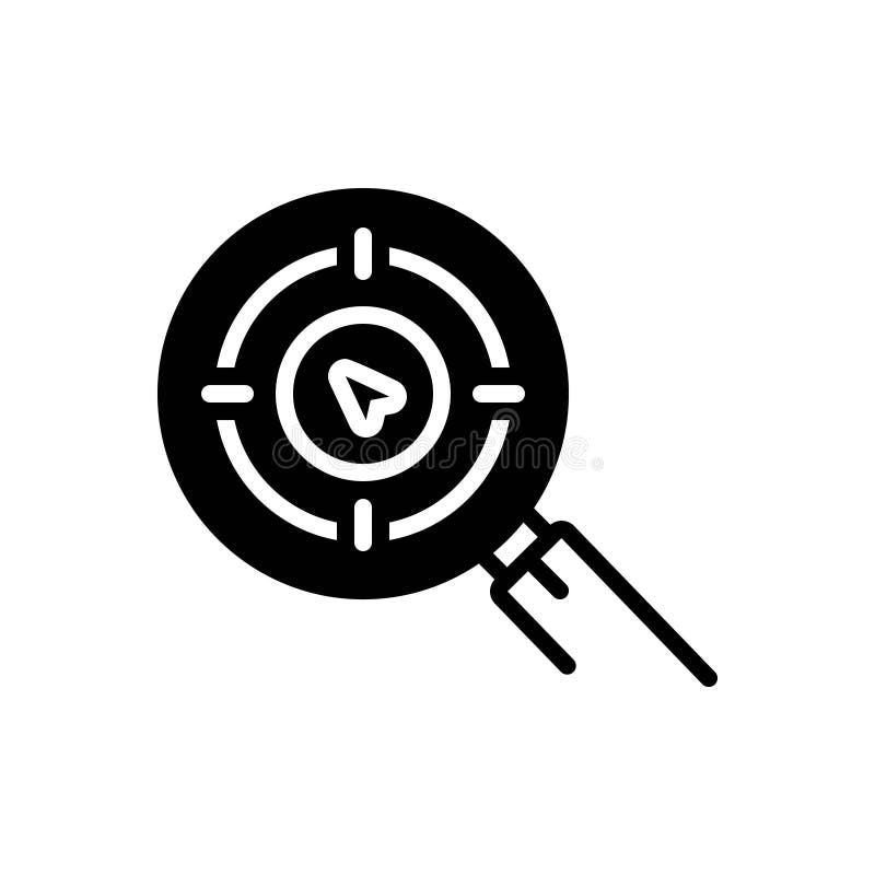 Black Solid Icon for Predict, Forecast and Envision Stock Vector ...