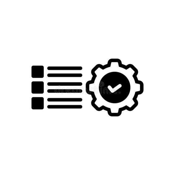 Black Solid Icon for Preference, Choice and Service Stock Illustration ...