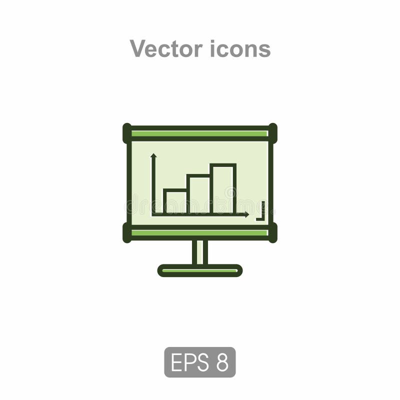 Icon Presentation Indicators Stock Illustration - Illustration of ...