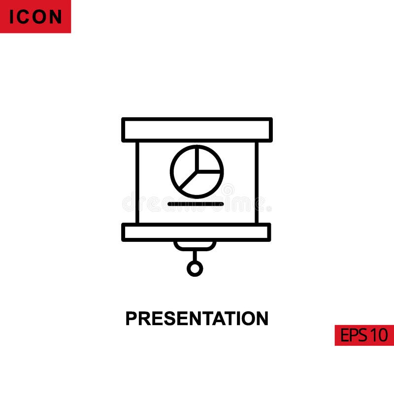 Icon Presentation. Outline, Line or Linear Vector Icon Symbol Sign ...