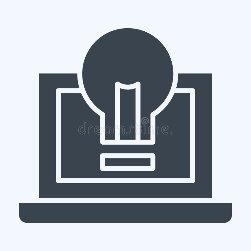 Icon Presentation. Related To Creative Concept Symbol. Glyph Style ...