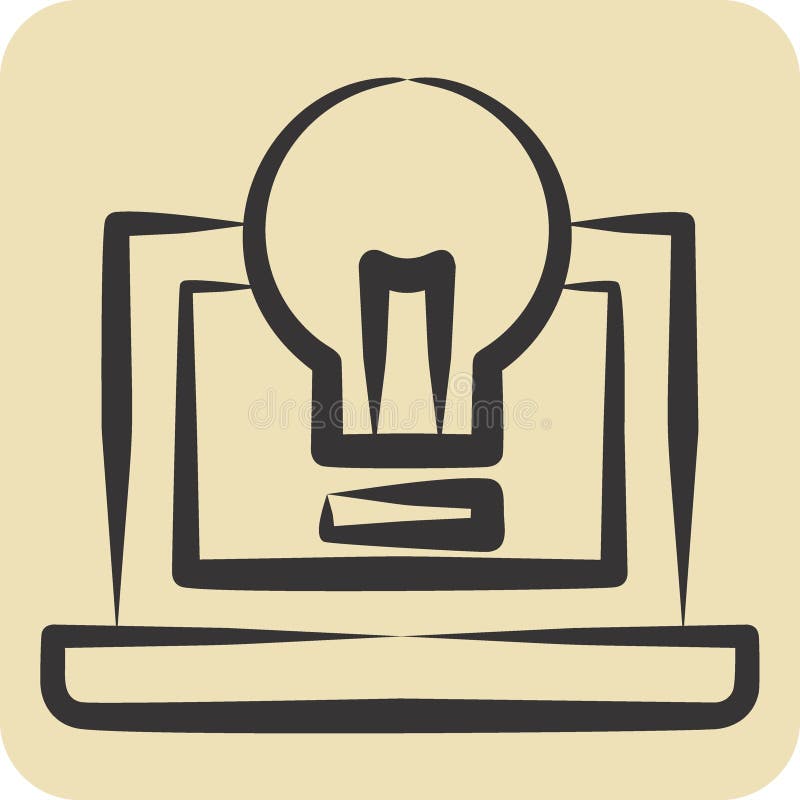 Icon Presentation. Related To Creative Concept Symbol. Hand Drawn Style ...