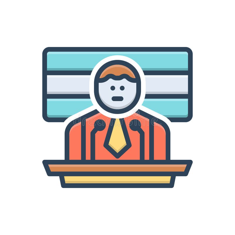 Color Illustration Icon for President, Chairman and Elected Stock ...