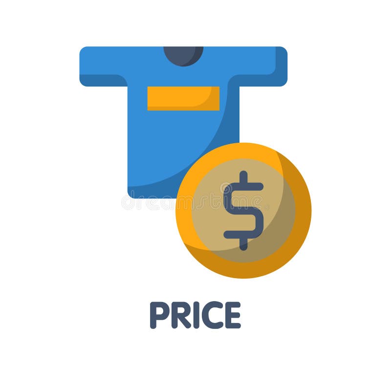Icon Price Flat Style Icon Design Illustration on White Background ...