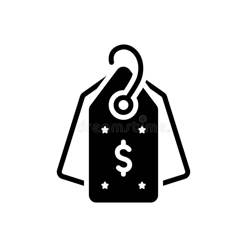Black Solid Icon for Price, Purchase and Discount Stock Vector ...