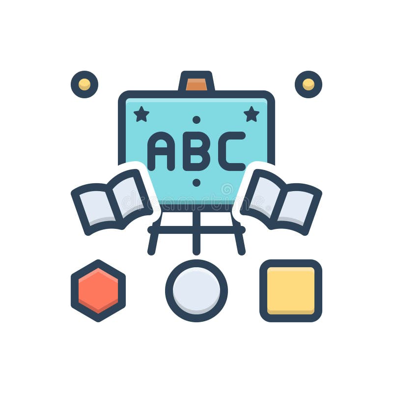 A Primary Elementary School Group of Children Studying in the Classroom ...