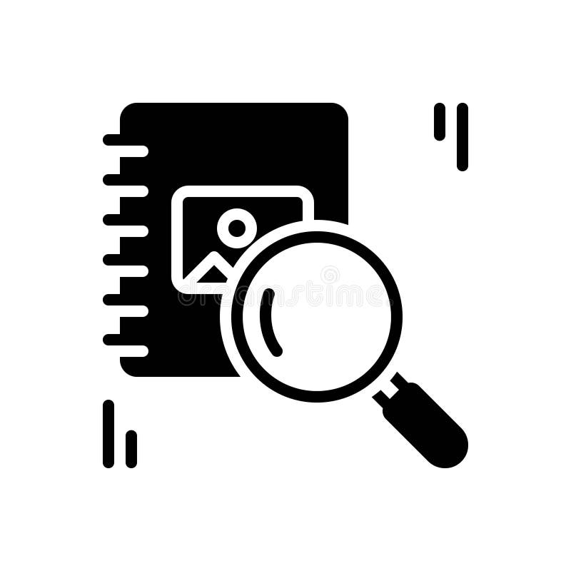 Black Solid Icon for Prior, Earlier and Investigation Stock Vector ...