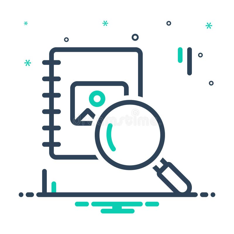 Mix Icon for Prior, Earlier and Investigation Stock Illustration ...