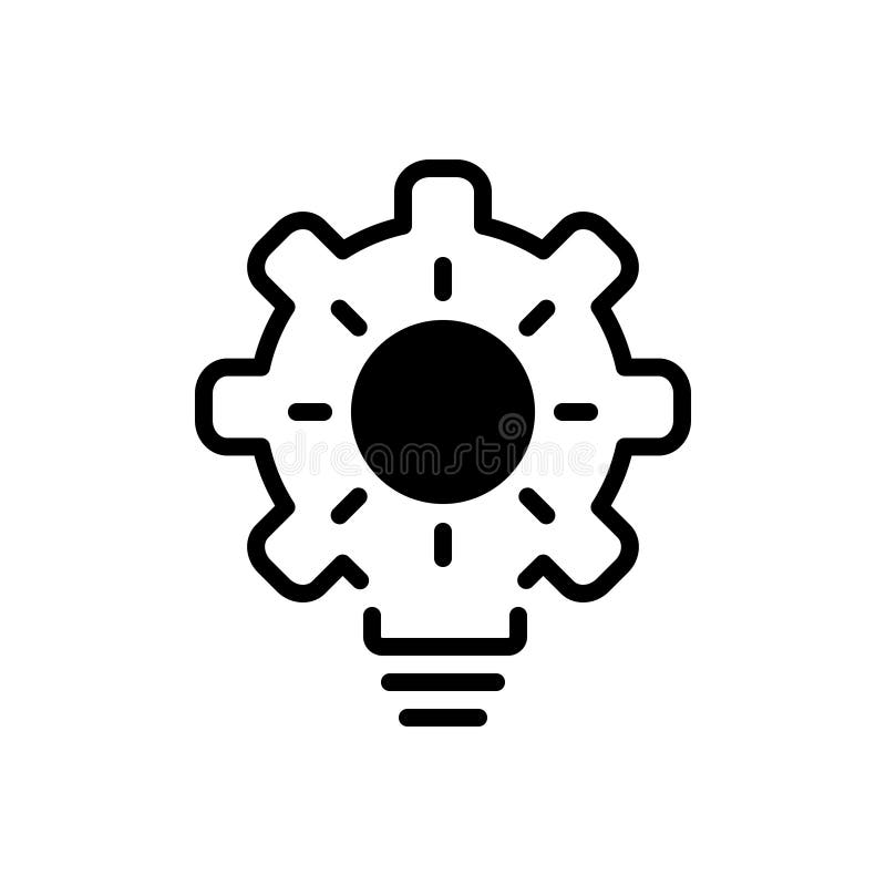 Black Solid Icon for Proactive, Concentration and Active Stock ...