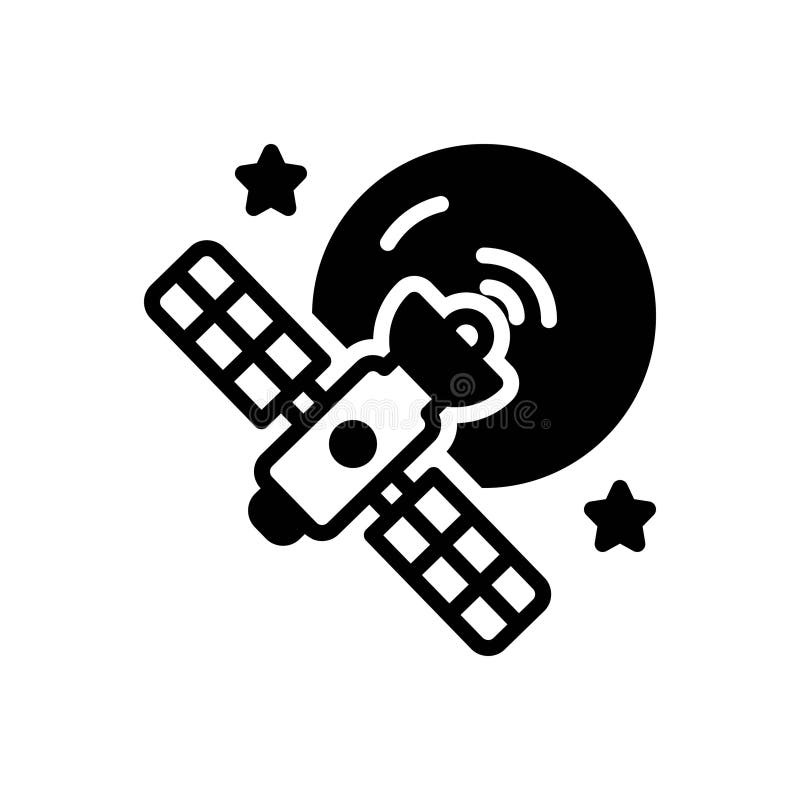 Black Solid Icon for Probe, Investigation and Communication Stock ...