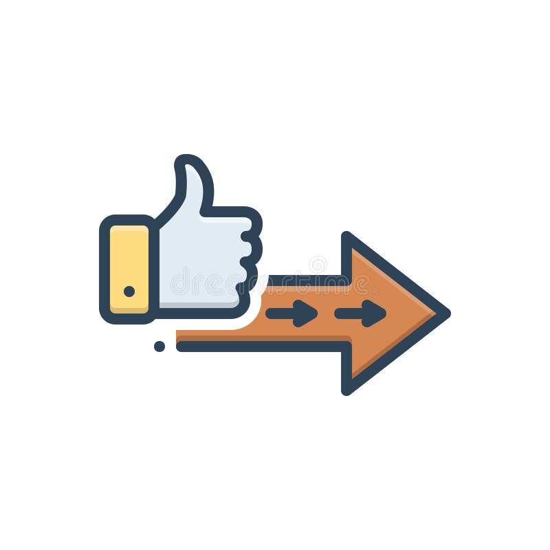 Color Illustration Icon for Proceed, Go Ahead and Grow Stock ...