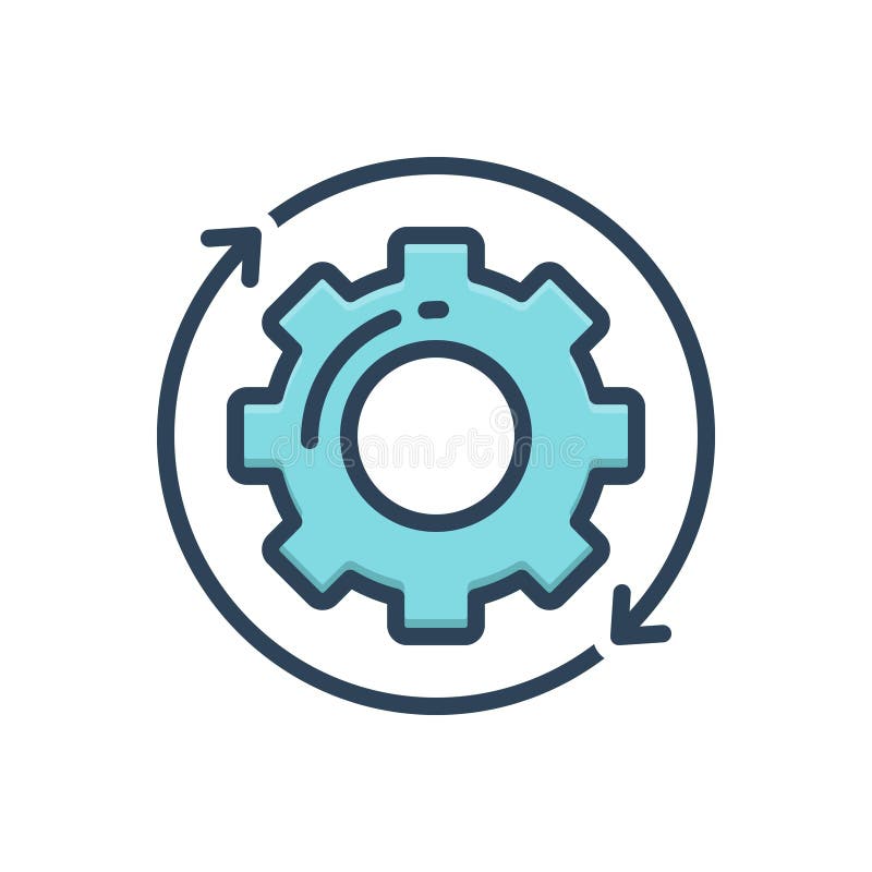 Color Illustration Icon for Processed, Prepared and Operation Stock ...