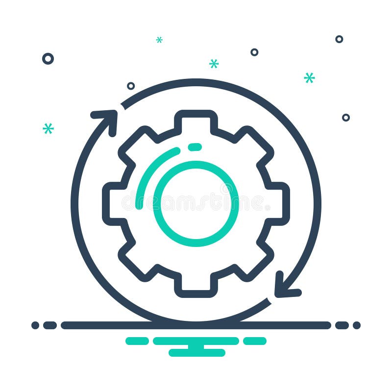 Mix Icon for Processed, Prepared and Operation Stock Illustration ...