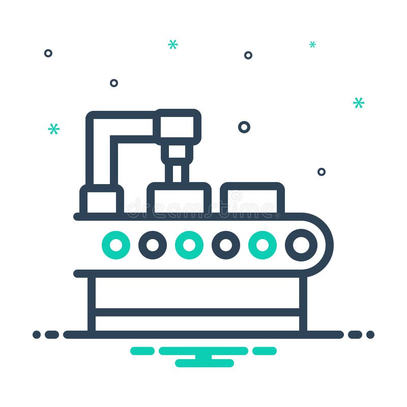 Mix Icon for Production, Manufacturing and Making Stock Vector ...