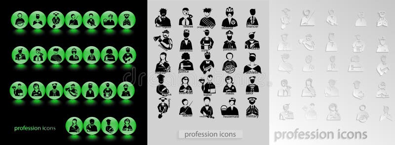 Icon profession stock illustration. Illustration of imitation - 53661982