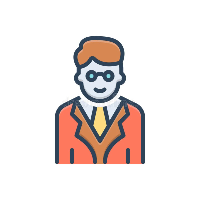 Color Illustration Icon for Professional, Ceo and Officer Stock Vector ...