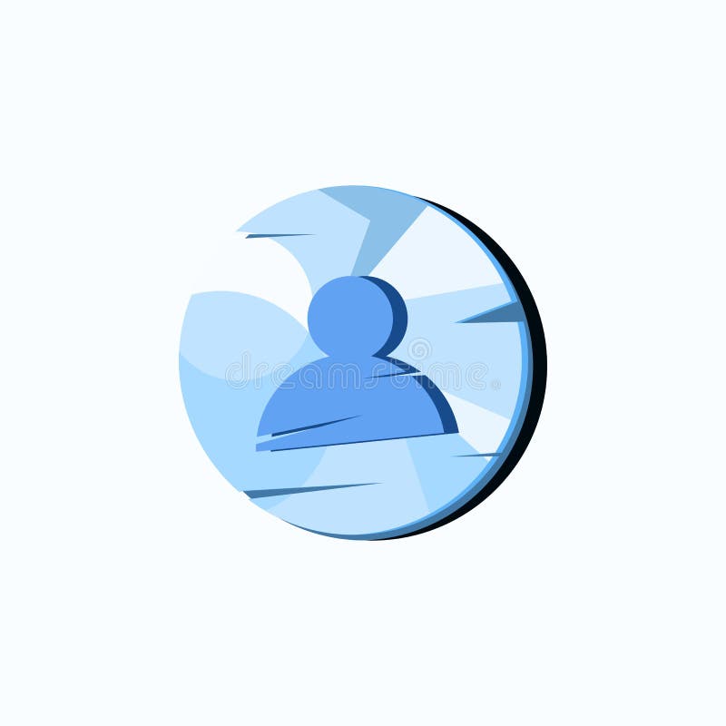 Icon profile ice texture stock vector. Illustration of identity - 192006499