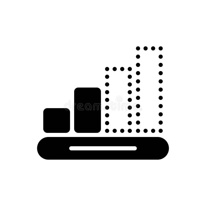 Black Solid Icon for Progress, Progression and Growth Stock ...