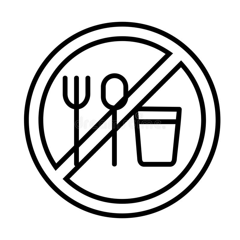 Icon is Prohibited from Bringing Food Stock Illustration - Illustration ...