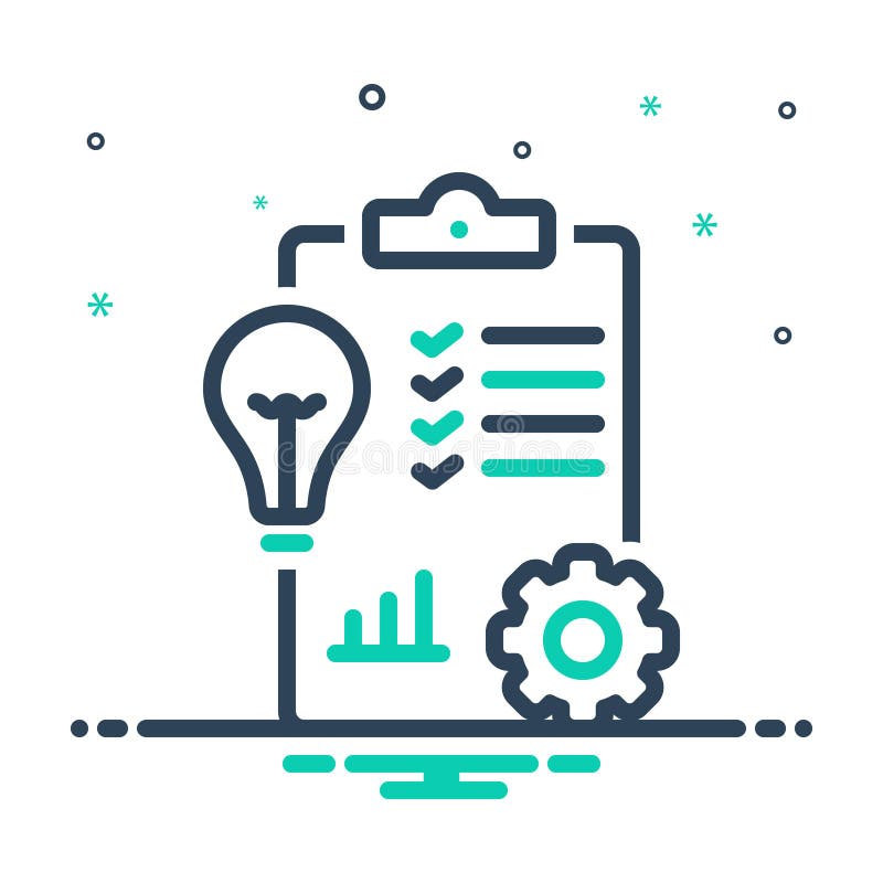 Mix Icon for Project, Plan and Order Stock Vector - Illustration of ...