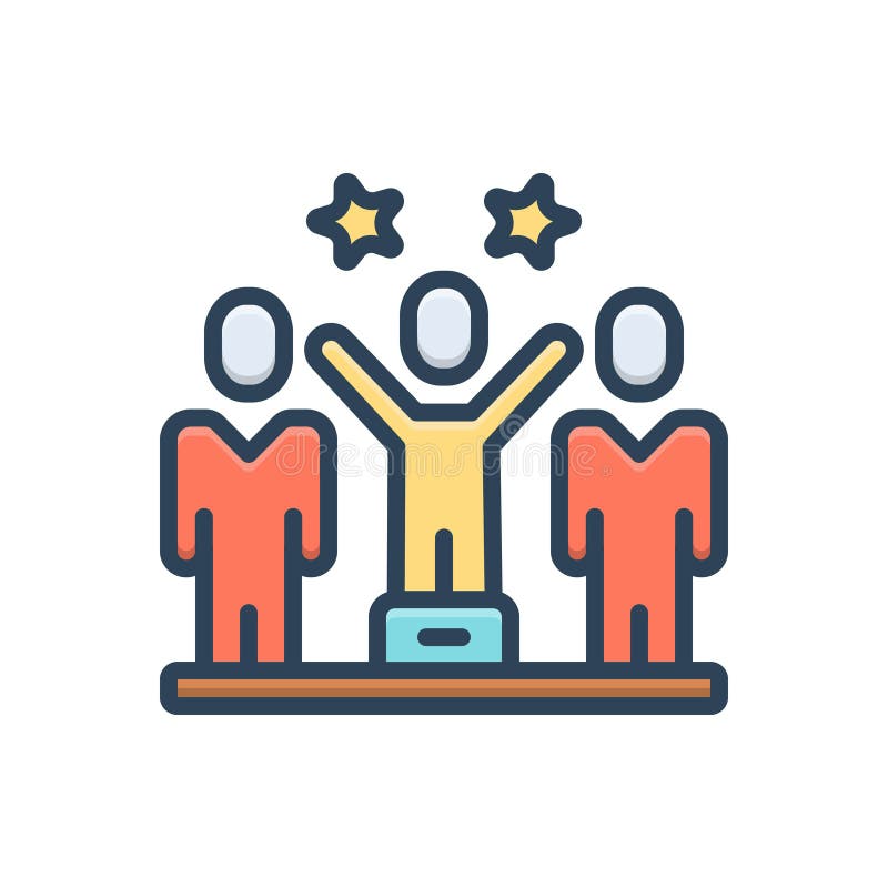 Color Illustration Icon for Prominent, Eminent and Outstanding Stock ...