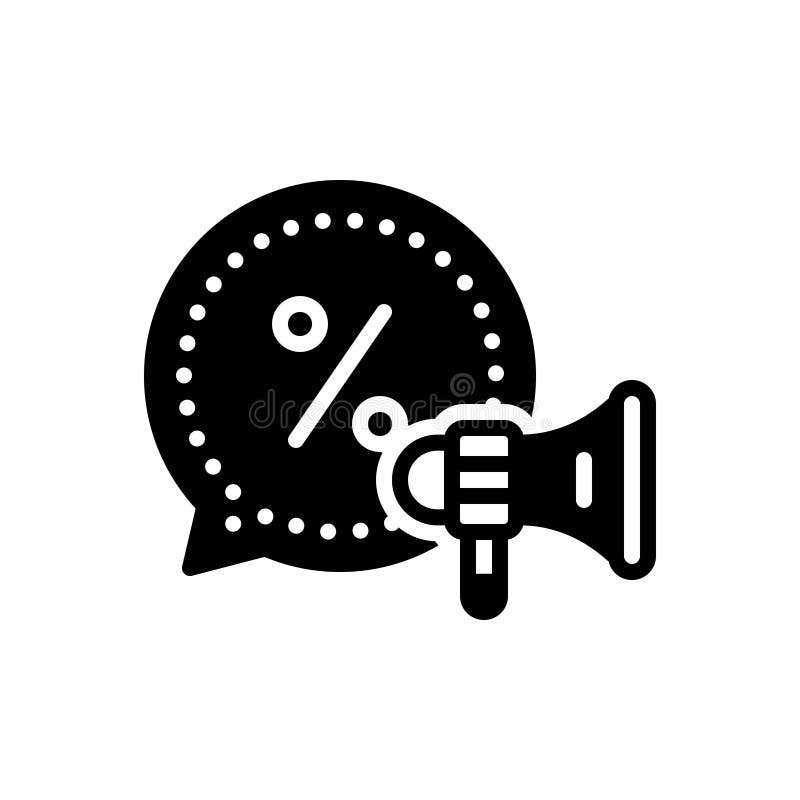 Black Solid Icon for Promote, Marketing and Advertising Stock Vector ...
