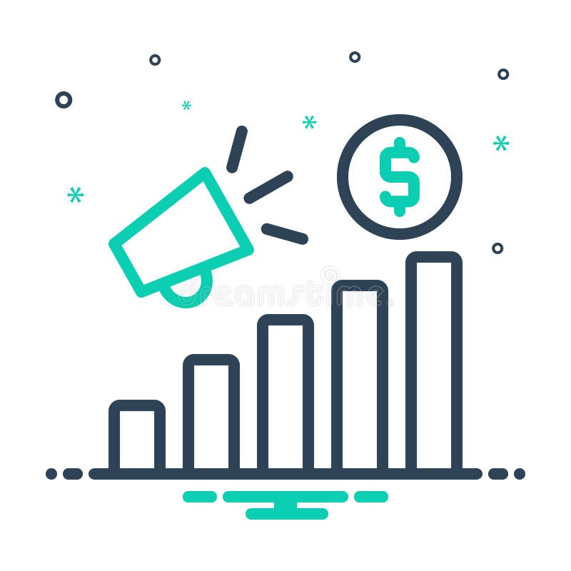 Mix Icon for Promotion, Increase and Advertising Stock Vector ...