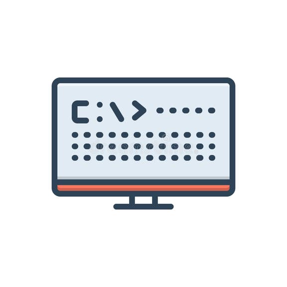 Color Illustration Icon for Prompt, Command and Access Stock ...