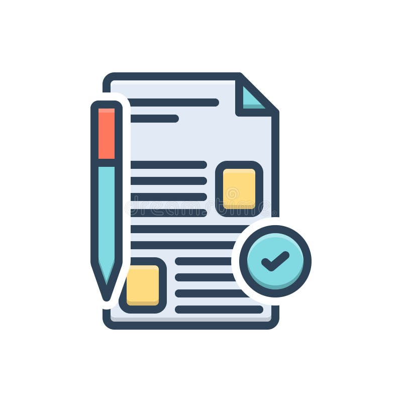 Color Illustration Icon for Proposed, Prospective and Paper Stock ...