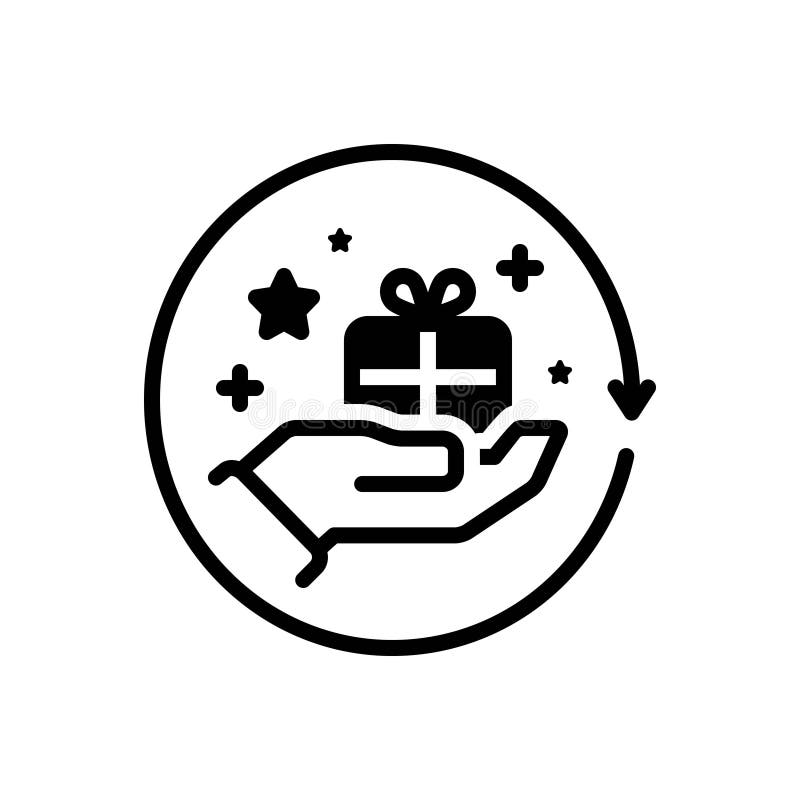 Black Solid Icon for Proposition, Offer and Proposal Stock Illustration ...