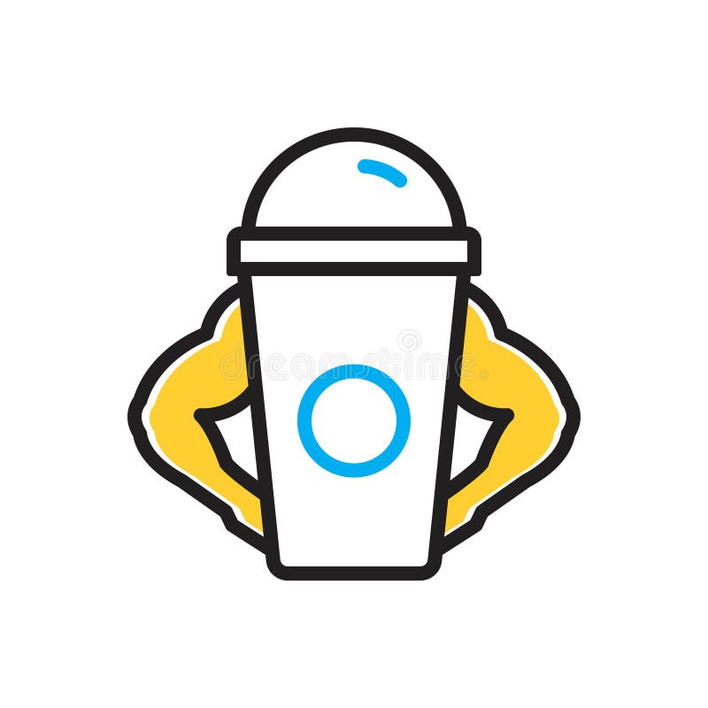 Multi Color Icon for Protein Shake, Protein and Nutrition Stock ...